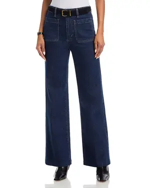 FRAME The Refined High-rise Wide Leg Jeans - Taboo