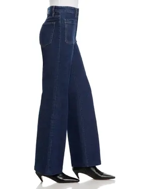 FRAME The Refined High-rise Wide Leg Jeans - Taboo