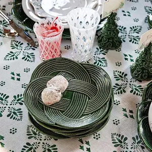 JULISKA Le Panier Mystic Knot Dessert/salad Plate - Basil