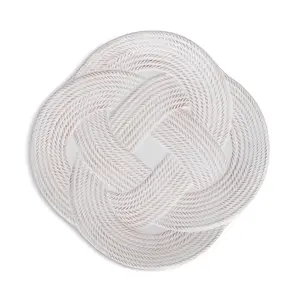 JULISKA Le Panier Mystic Knot Dessert/salad Plate - Whitewash
