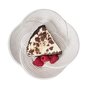 JULISKA Le Panier Mystic Knot Dessert/salad Plate - Whitewash