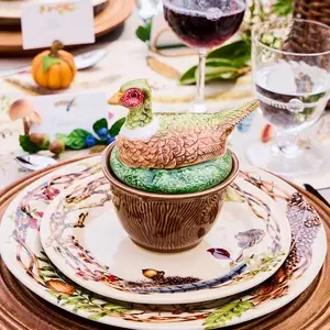 JULISKA Forest Walk Pheasant Bowl With Lid