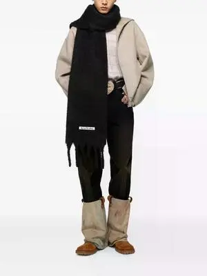 Acne Studios Fringed Scarf - Black