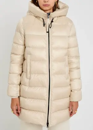 Moncler Suyenne Hooded Quilted Shell Parka - Beige