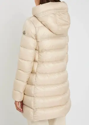 Moncler Suyenne Hooded Quilted Shell Parka - Beige