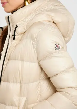 Moncler Suyenne Hooded Quilted Shell Parka - Beige