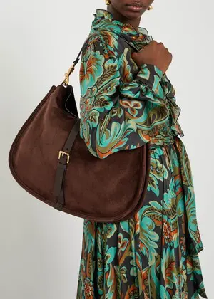 Etro Pony Xl Suede Tote Bag - Brown