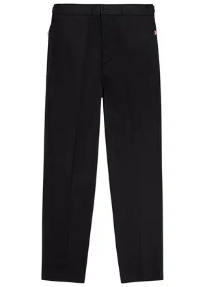 Casablanca Tapered-leg Stretch-cotton Chinos - Black