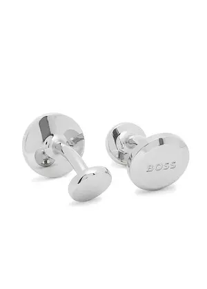 Hugo Boss Logo-engraved Cufflinks - Silver