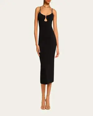 Ramy Brook Sloan Knit Midi Dress - Black