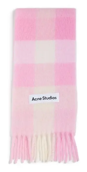 Acne Studios Vally Solid Scarf Candy Pink/white/pale Pink