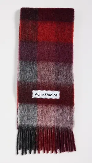 Acne Studios Vally Solid Scarf - Red/black