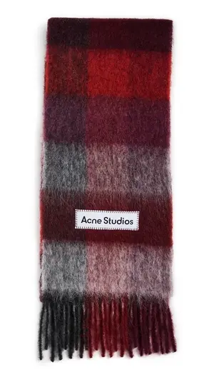 Acne Studios Vally Solid Scarf - Red/black