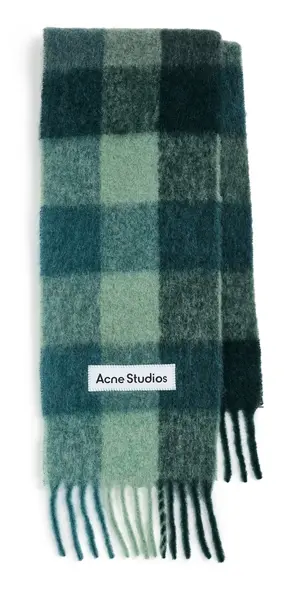 Acne Studios Vally Solid Scarf Teal/grey/green