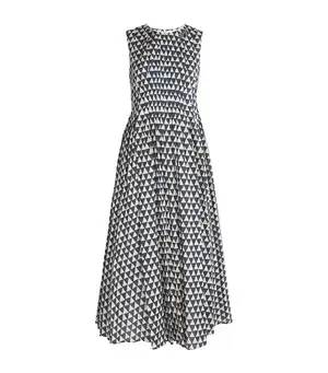 Print Cotton Midi Dresses