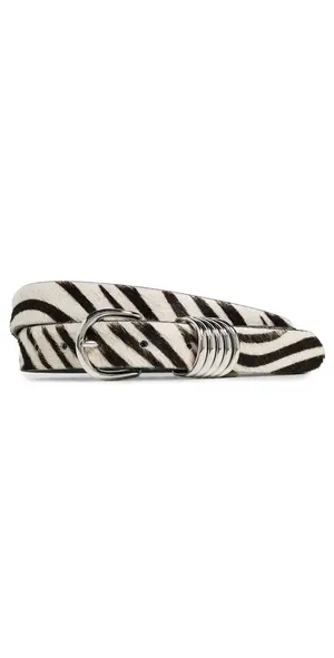Anderson's Slim Print Pony Hair Leather Belt - Zebra
