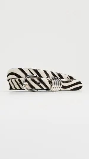 Anderson's Slim Print Pony Hair Leather Belt