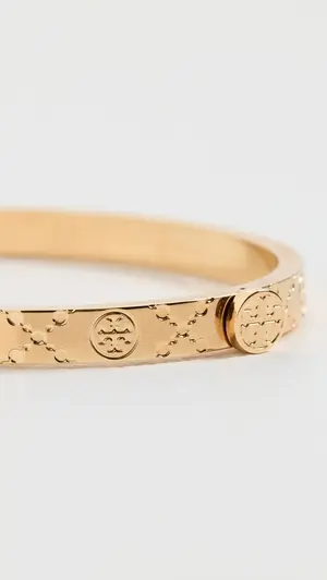 Tory Burch Thin Icon T Monogram Hinge Bracelet