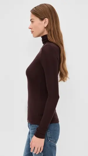 AGOLDE Pascale Turtleneck Top - Root