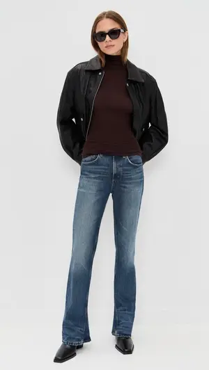 AGOLDE Pascale Turtleneck Top - Root