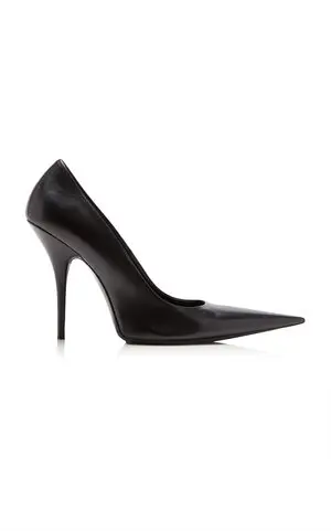 Balenciaga Avenue Nappa Leather Heeled Pumps - Black