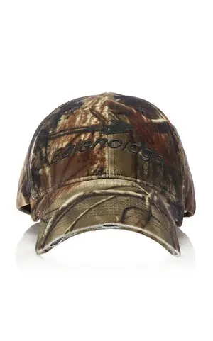 Balenciaga Logo-embroidered Camouflage Cap - Brown