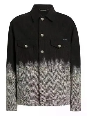 Dolce & Gabbana Herringbone-pattern Denim Jacket