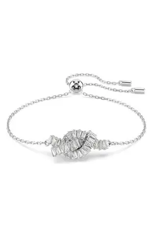 SWAROVSKI Matrix Knot Slider Bracelet - White/silver