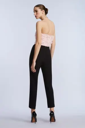 Bcbgmaxazria 3d Floral Strapless Jumpsuit