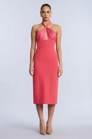Bcbgmaxazria Stretch Crepe Midi Dress