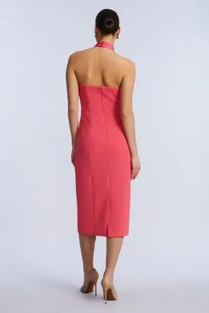 Bcbgmaxazria Stretch Crepe Midi Dress
