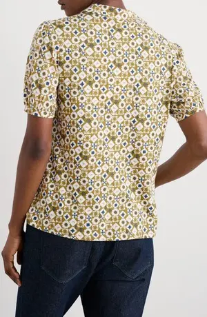 SEASALT CORNWALL Embrace Geo Print Button-up Shirt