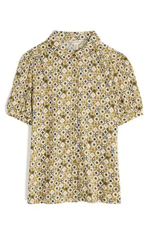 SEASALT CORNWALL Embrace Geo Print Button-up Shirt