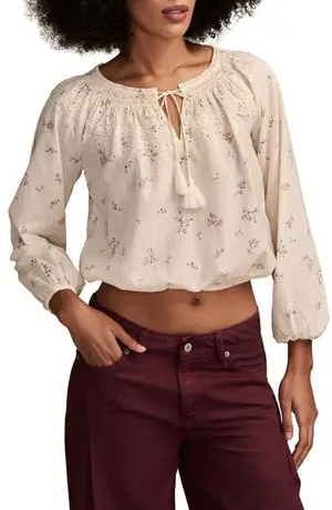 Lucky Brand Tie Neck Blouses