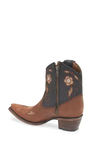 CIRCLE G Floral Embroidered Western Boot - Camel