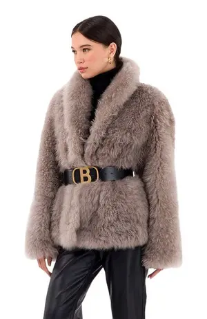 Gorski Shearling Belted Jacket