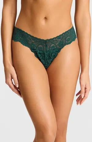 Commando 'tulip' Lace Thong Juniper