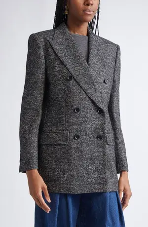 Dolce & Gabbana Double-breasted Herringbone Blazer
