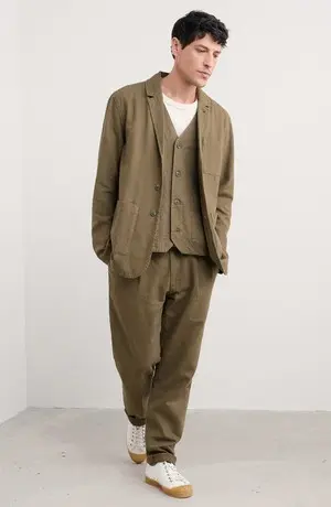 SEASALT CORNWALL Linen & Organic Cotton Blazer - Riverbed