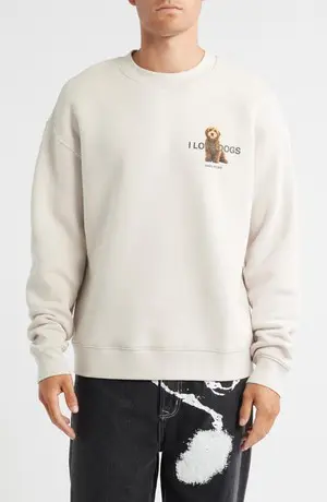 SANTO STUDIO I Love Dogs Graphic Sweatshirt