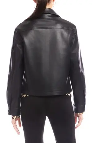 Karen Kane Faux Leather Moto Jacket