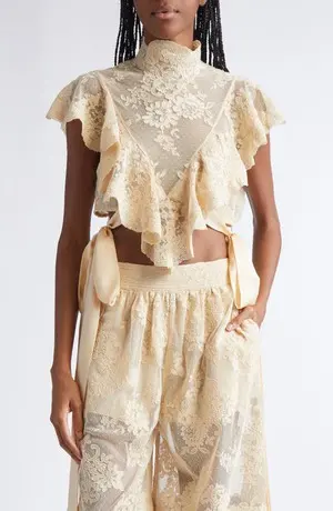 Silk Lace Bandeau Tops