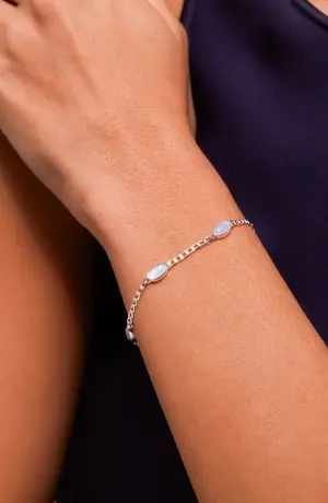 Estée Lauder Moonstone And Agate Chain Bracelet