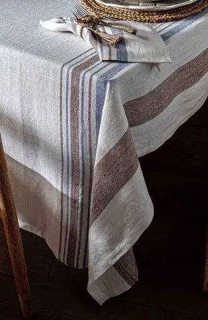 JULISKA Danish Stripe Table Runner - Taupe