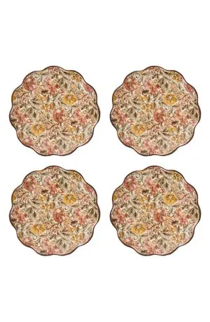 JULISKA Willa Set Of 4 Cocktail Plates - Amber