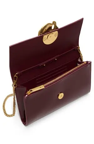 Ted Baker London Leather Clutch With Metal Rose Hardware