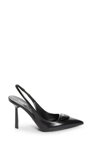 Prada Logo Slingback Pump - Nero