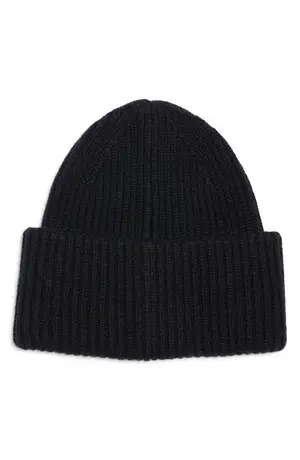 Acne Studios Pansy Face-patch Wool-blend Beanie - Black