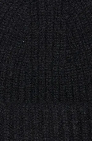 Acne Studios Pansy Face-patch Wool-blend Beanie - Black