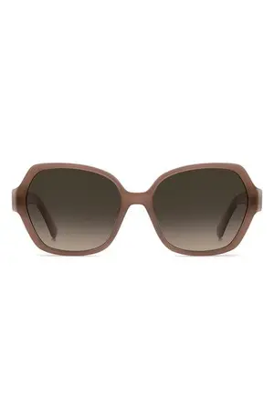 Kate Spade New York Layne 57mm Geometric Square Sunglasses - Brown/brown Sf